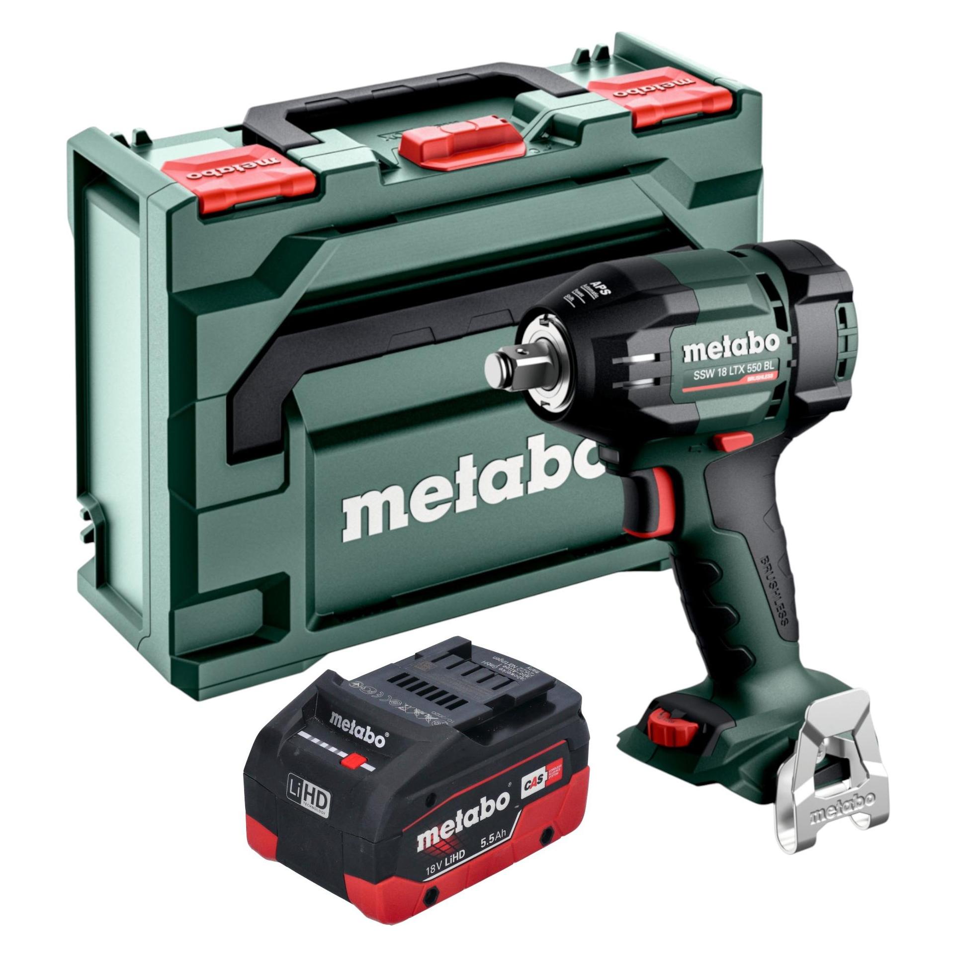 Metabo SSW 18 LTX 550 BL Akku Schlagschrauber 18 V 550 Nm Brushless ...