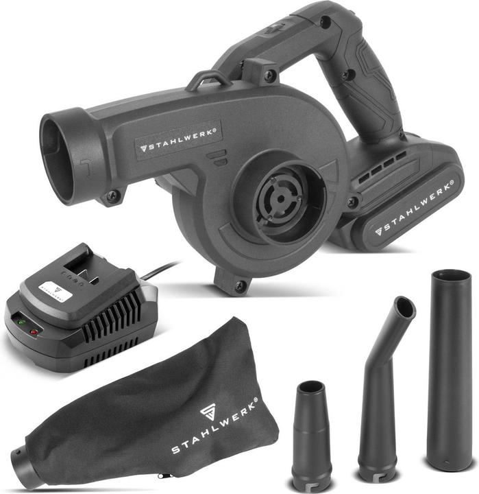Stahlwerk Mini Akku Gebläse MAG-20 ST - 20 Volt Akku-Laubbläser mit 2Ah ...
