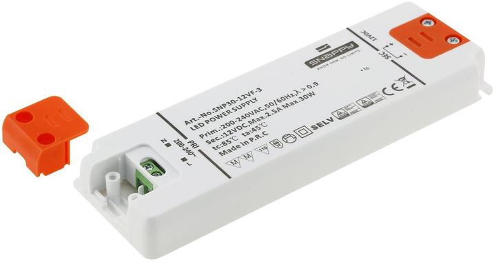 Chilitec LED-Trafo "CT-SL30" SlimLine 0,5-30W Ein 198-264V, Aus 12V ...