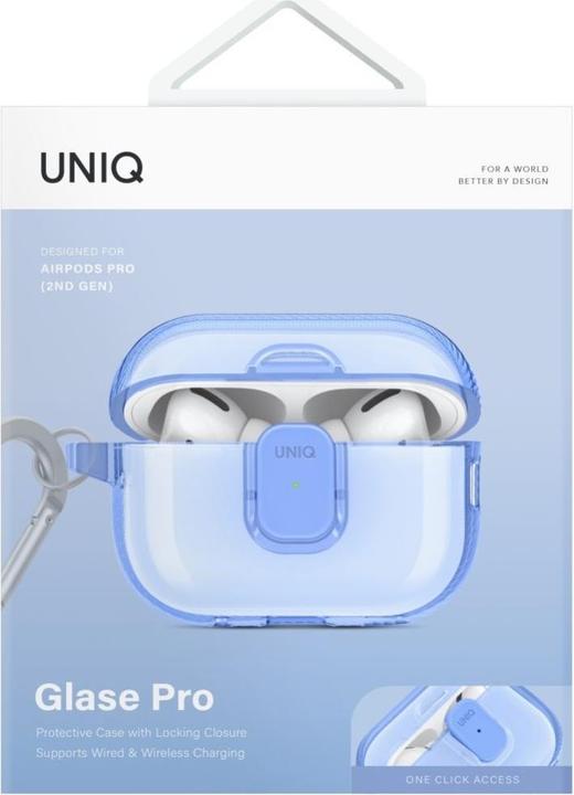 Uniq Case Glase Pro for AirPods Pro 2 Lock Case blue (Charging case ...