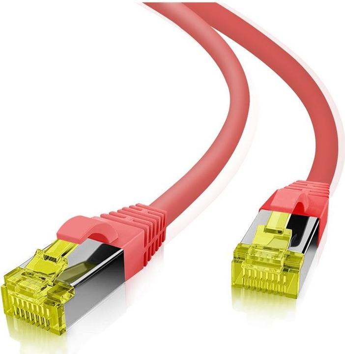 Helos GRS certified Cat 6a patch cable with Cat 7 raw cable TPE red 0 ...