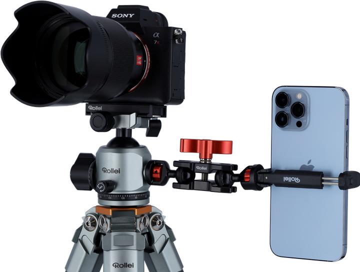 Rollei Smartphone-Halter für Stativ-Mittelsäule | Breiter Klemmbereich ...