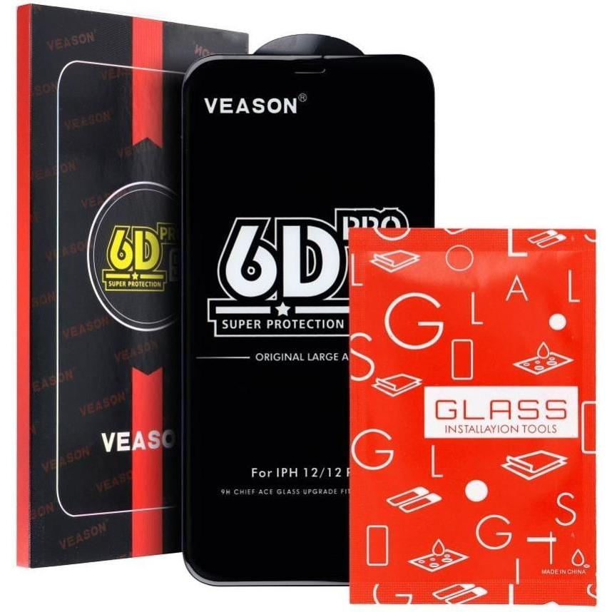 Veason Protective glass 6D Pro Glass - for Iphone 17 Pro Max black ...