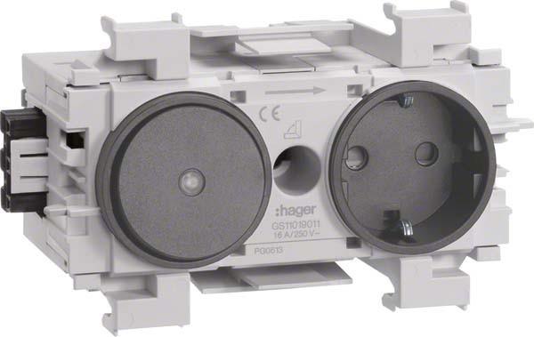 Hager TEH GS11019011 Socket/switch Wago front-locking gs - Galaxus