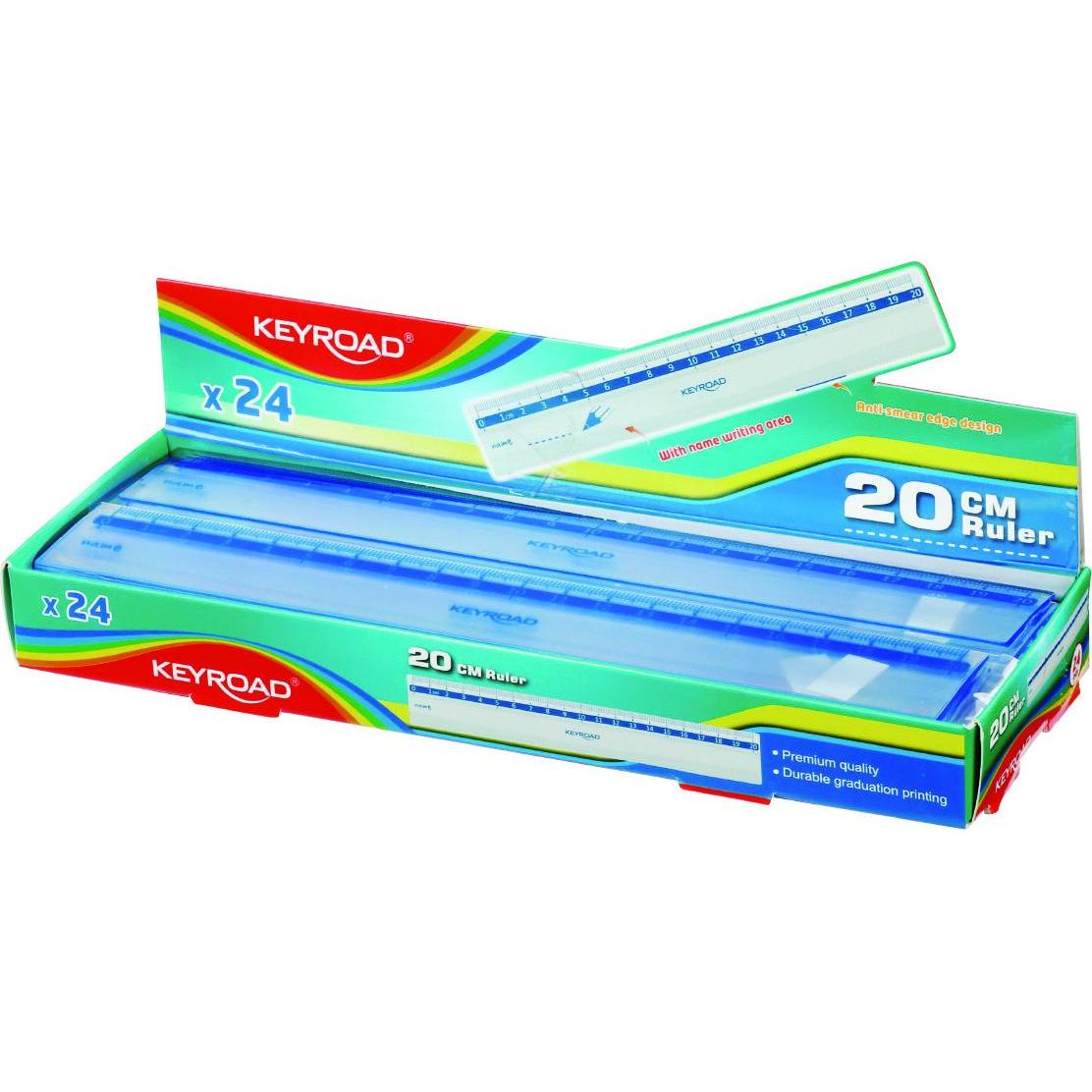 Keyroad Plastic ruler, 20 cm, transparent (21 cm, Plastic) - Digitec