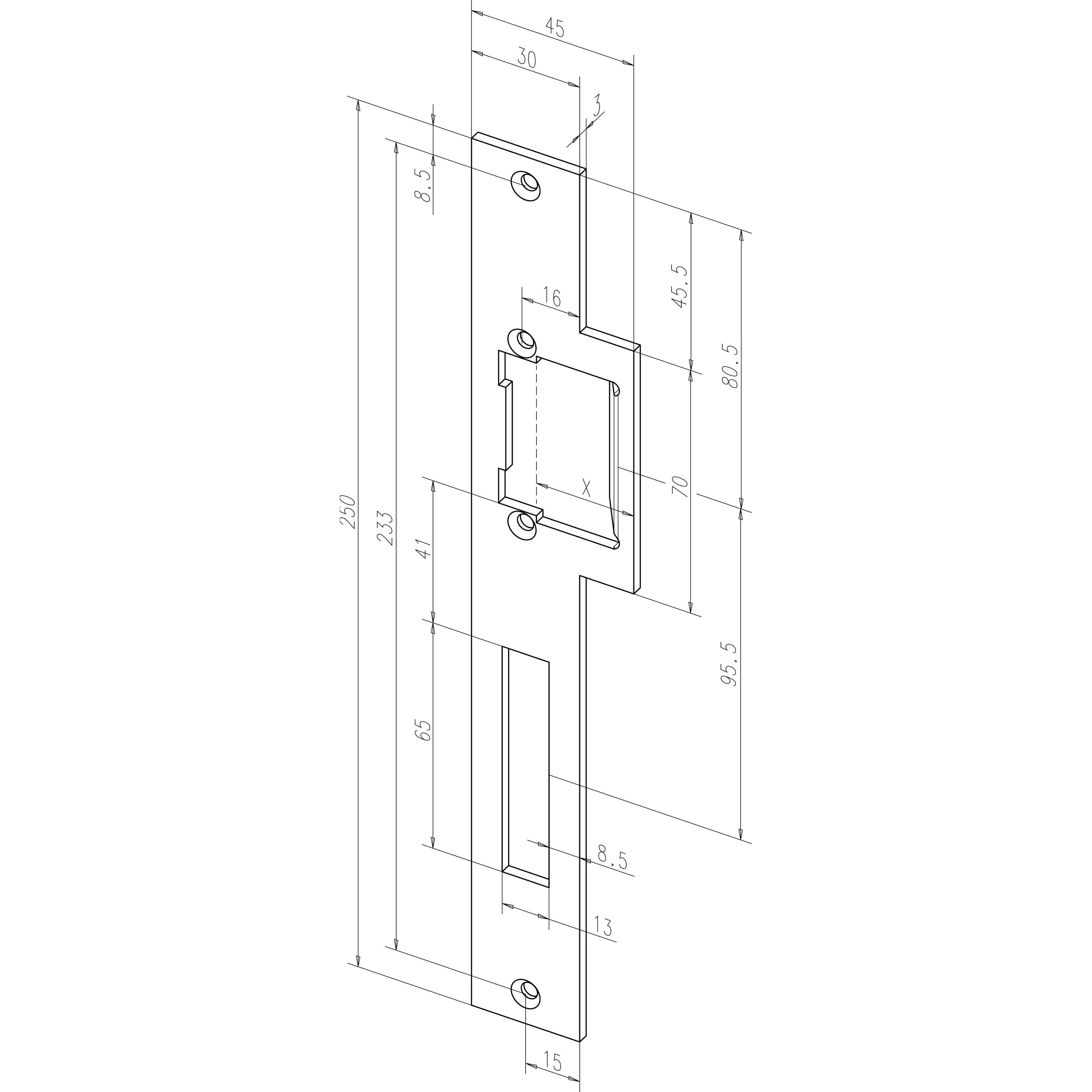 Assa Abloy FF gâche à languette-------40540-05S.965 galvanisé DIN-R ...