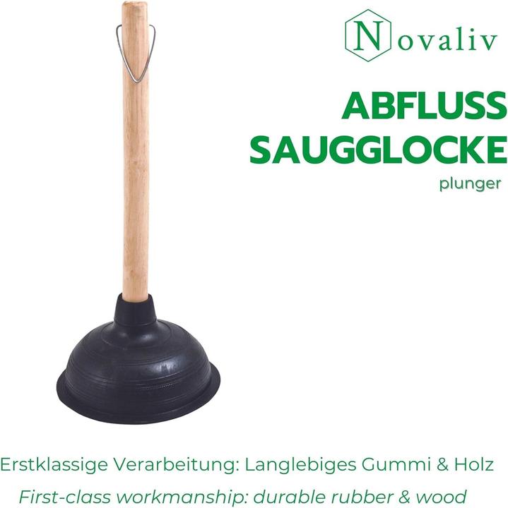 Novaliv Pömpel Abfluss 140 mm Ø Saugglocke Abfluss Pümpel Toilette ...