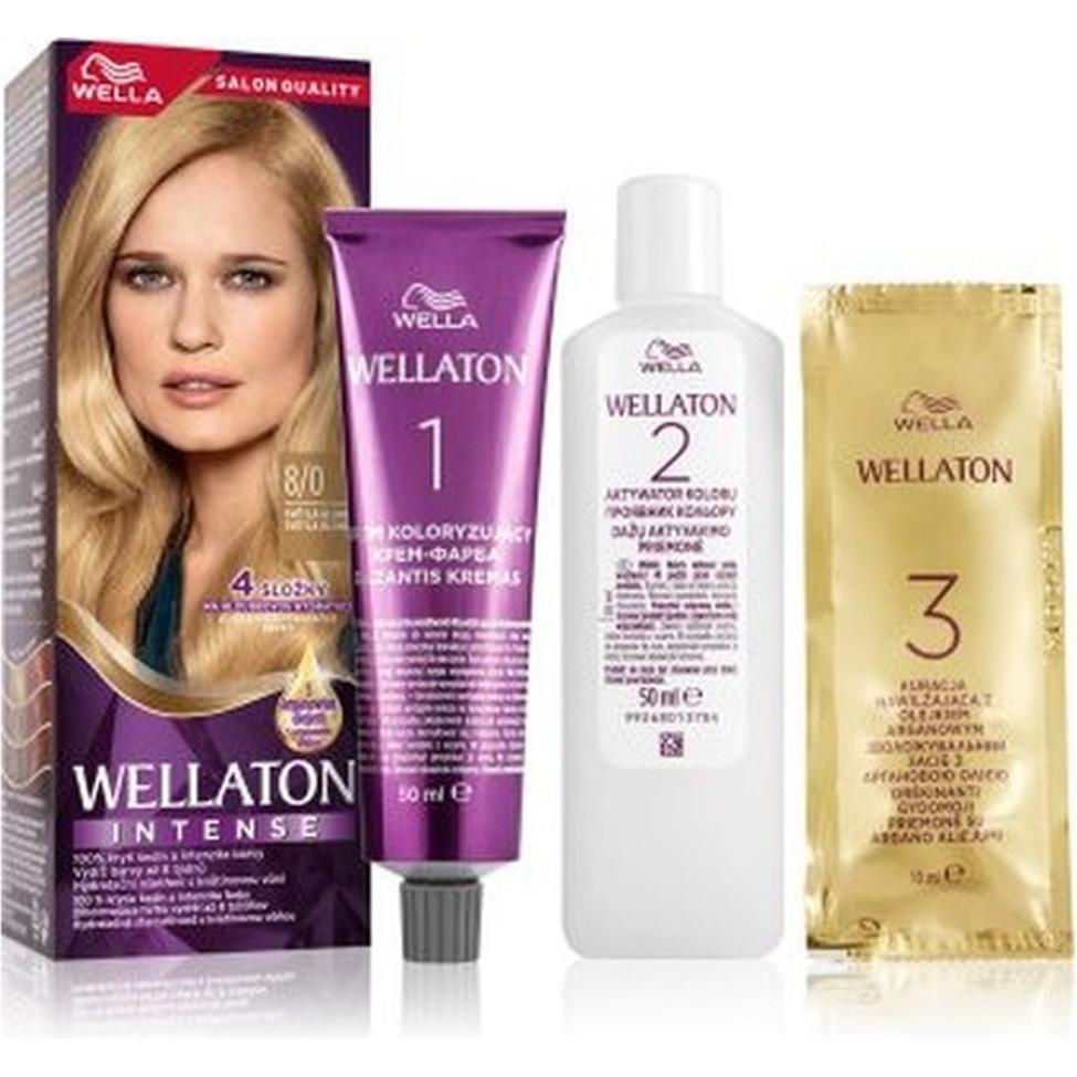 Wella WELLATON cream hair color - Shade: 8/0 Lightonde - Galaxus