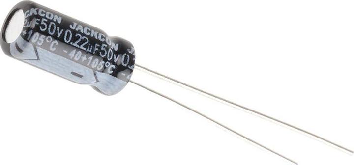 RS PRO 220nF Aluminium Electrolytic Capacitor 50V dc, Radial, Through ...