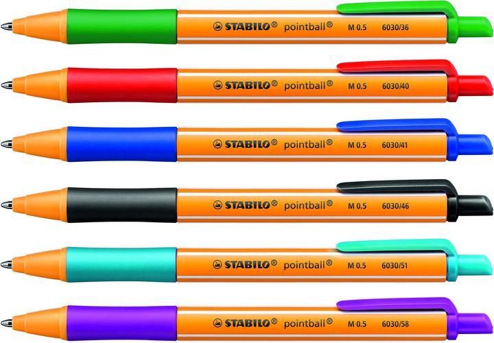 STABILO Kugelschreiber ® pointball® Display. Werkstoff: Karton, 38 ST ...