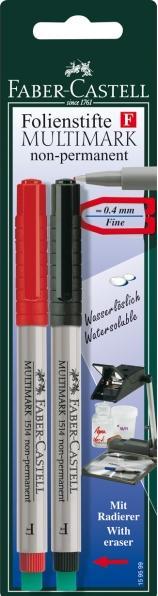 Faber-Castell Faber.C.Marker Multimark non-perm. F 2x BK 159599 (2 x) - Galaxus