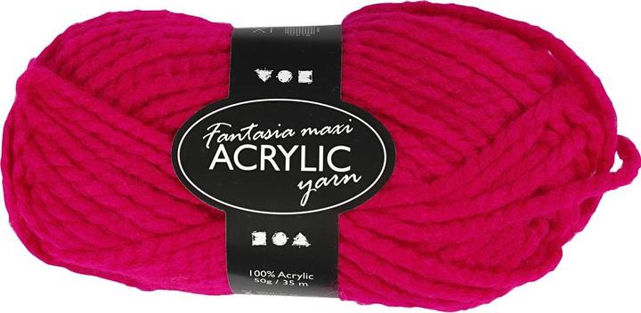Creativ Company Fantasia Acrylic Yarn, L: 35 m, needle 9-10, fuchsia ...