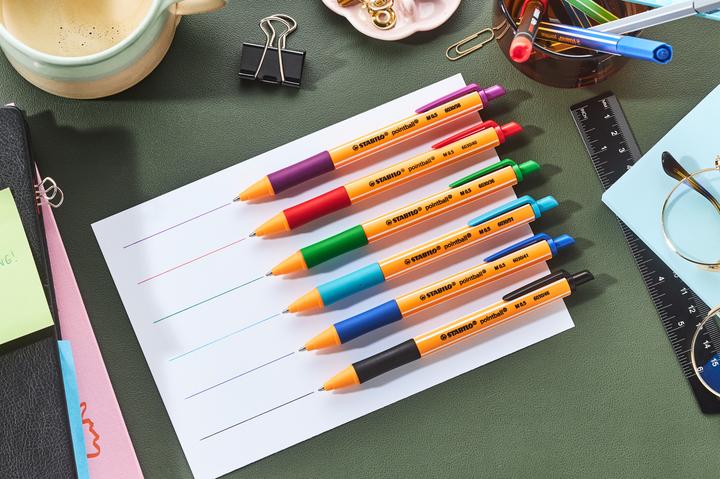 STABILO Kugelschreiber ® pointball® Display. Werkstoff: Karton, 38 ST ...