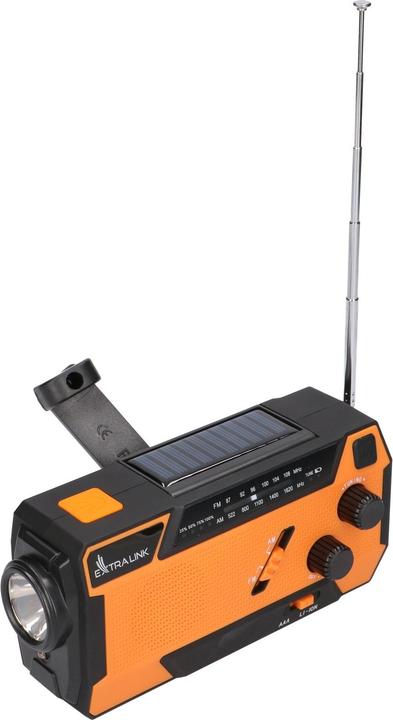 Extralink SOLAR-Notfunkradio mit Dynamo Powerbank 4000mAh und SOS ...