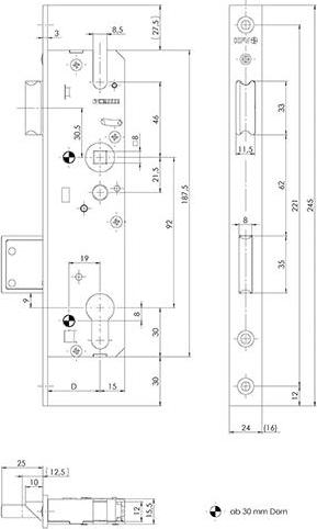Fliether Rohrrahmenschloss Nr.59 PZ W 35 mm - kaufen bei Galaxus