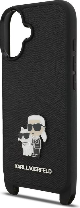 Karl Lagerfeld Saffiano Crossbody Strap Metal Karl and Choupette Case ...