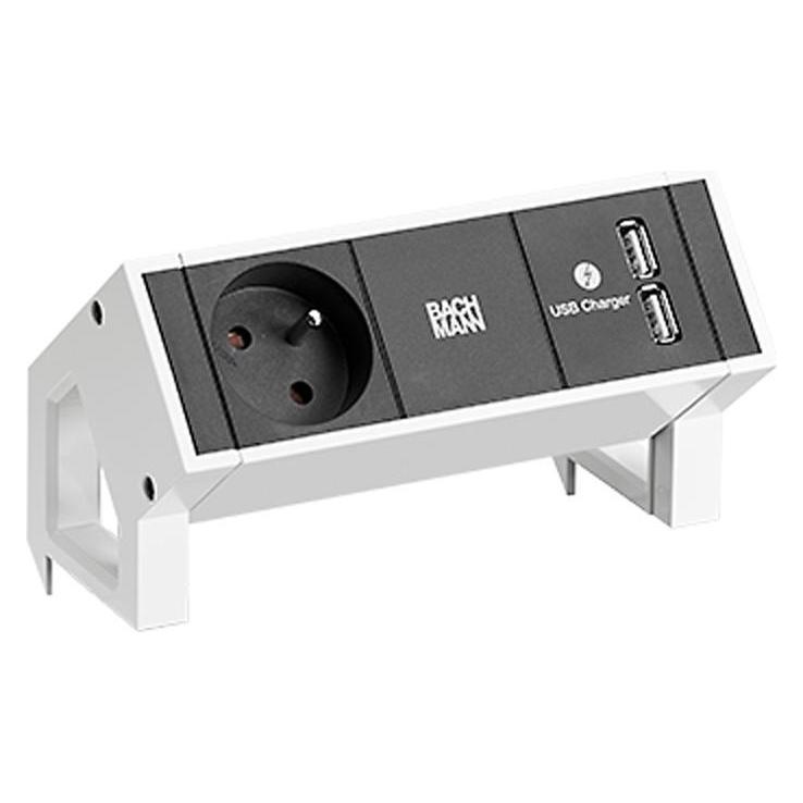 Bachmann Desk 2 - 1 AC outlets - Indoor - Type E - White - 155 mm - 1 ...