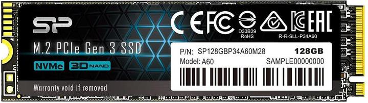 Silicon Power SSD A60 128GB M.2 PCIe NVMe Gen3x4 (128 Go, M.2)