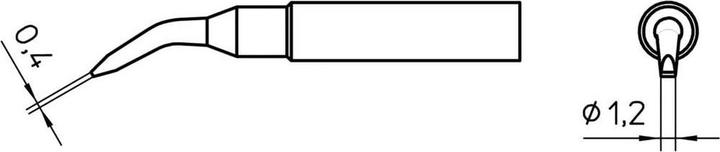 Weller Erem Lötspitze Serie XNT Meisselform, XNT 4X/1,2 x 0,4 mm ...