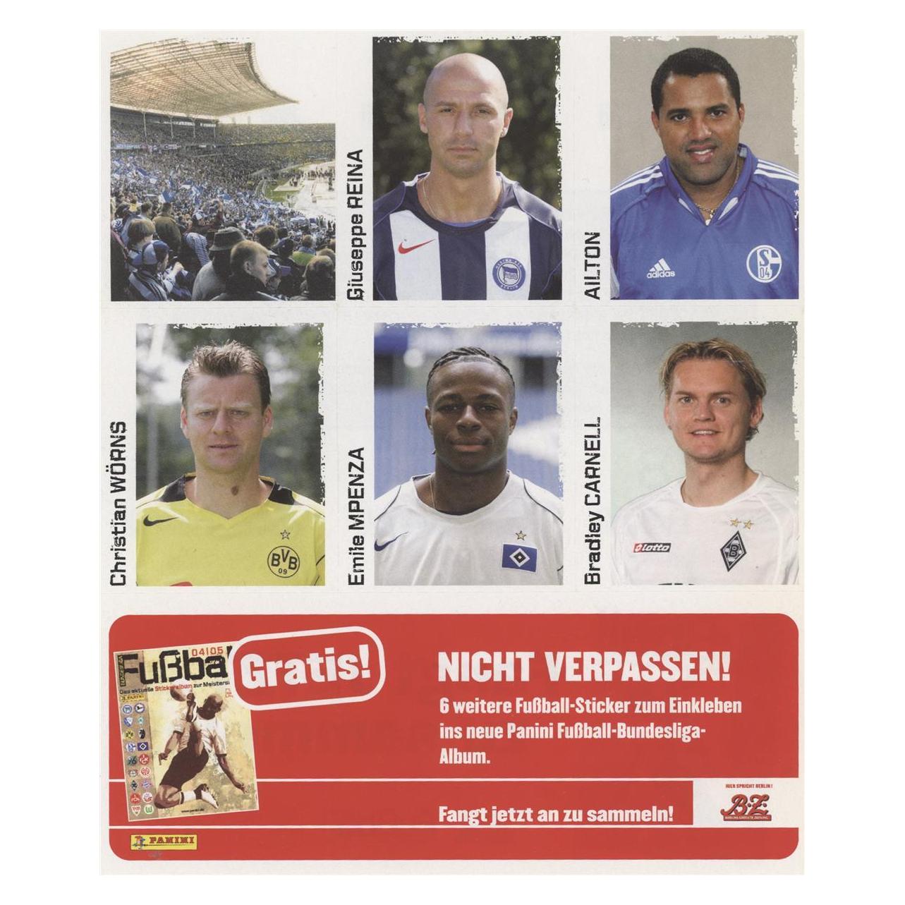Panini Bundesliga 2004/05 - Sticker - Promo Stickerbogen 4