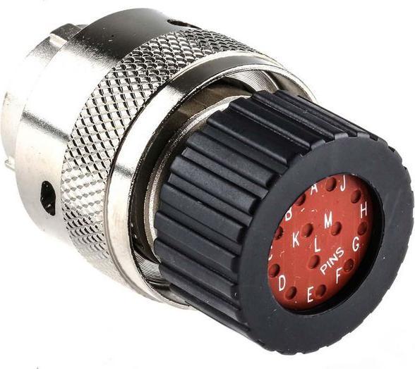 ITT Cannon Circular Connector, 12 Contacts, Cable Mount, Plug, Male ...