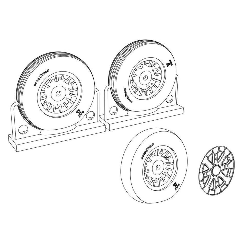 Brengun F4U Corsair Ribbed Thread Wheels set - buy at Galaxus