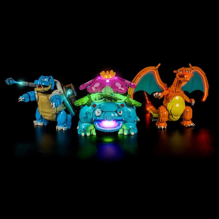 BrickBling LED Licht Set für LEGO Pokémon: Bisaflor, Glurak und Turtok ...