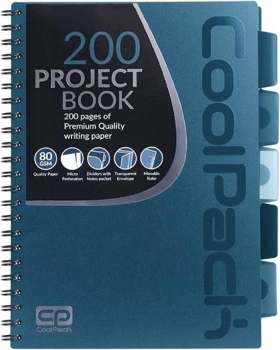 Cool Notebook with spiral COOLPACK, A4, 200 sheets, squares, blue - Digitec