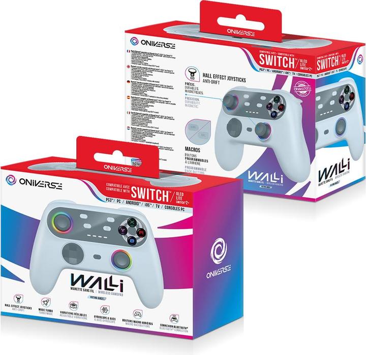 Oniverse Walli Wireless Game Controller, Retro Gray, Switch / Switch 2 ...