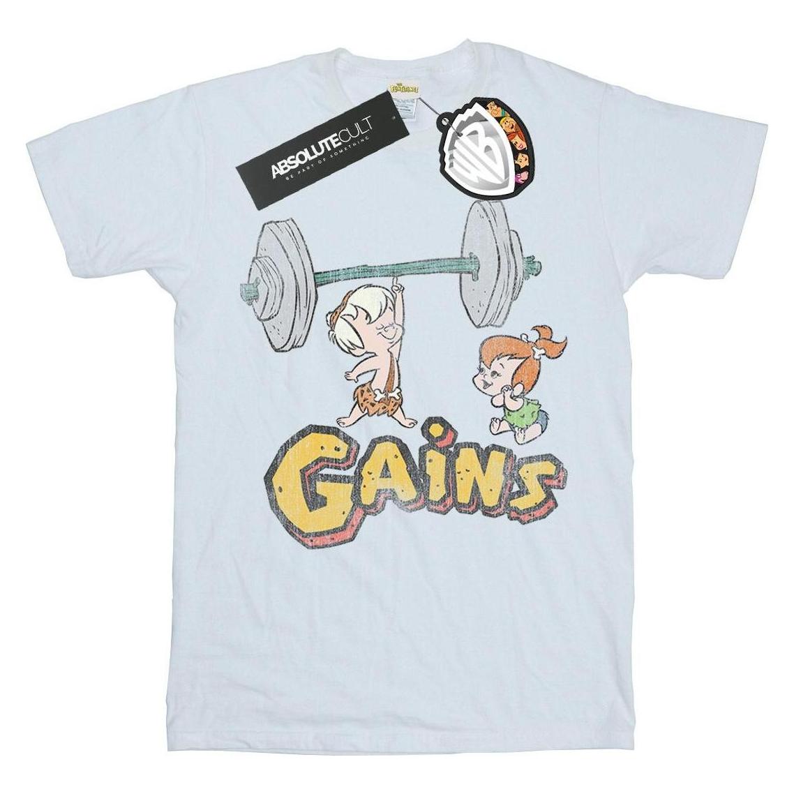 The Flintstones Womens/Ladies Bam Bam Gains Distressed Cotton Boyfriend ...