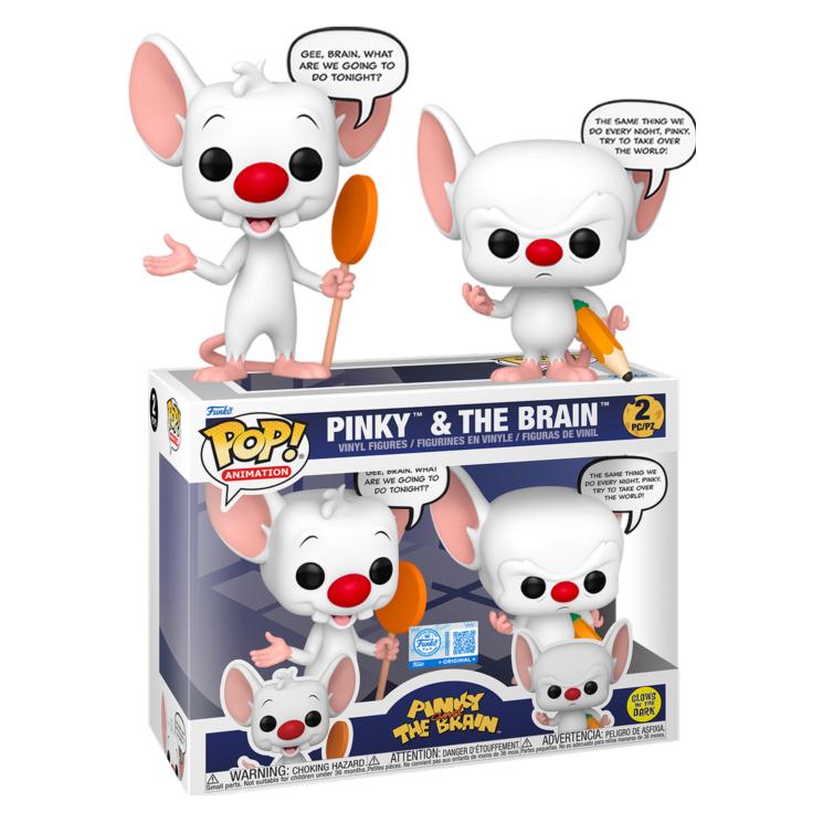 Funko POP! 2-Pack Pinky and The Brain - Pinky & The Brain Exclusive ...