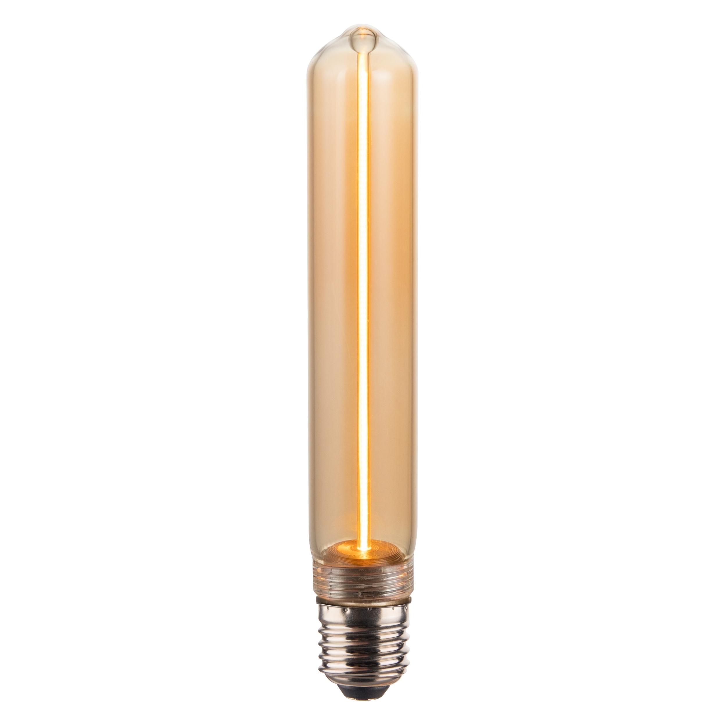 Luxula Lampe à filament LED, Tube Line Amber, E27, 2W, 65lm, 1800K (E27 ...
