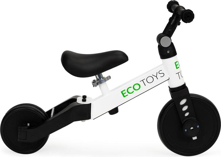 EcoToys 3-wheel balance bike 2in1, black/white - kaufen bei Galaxus