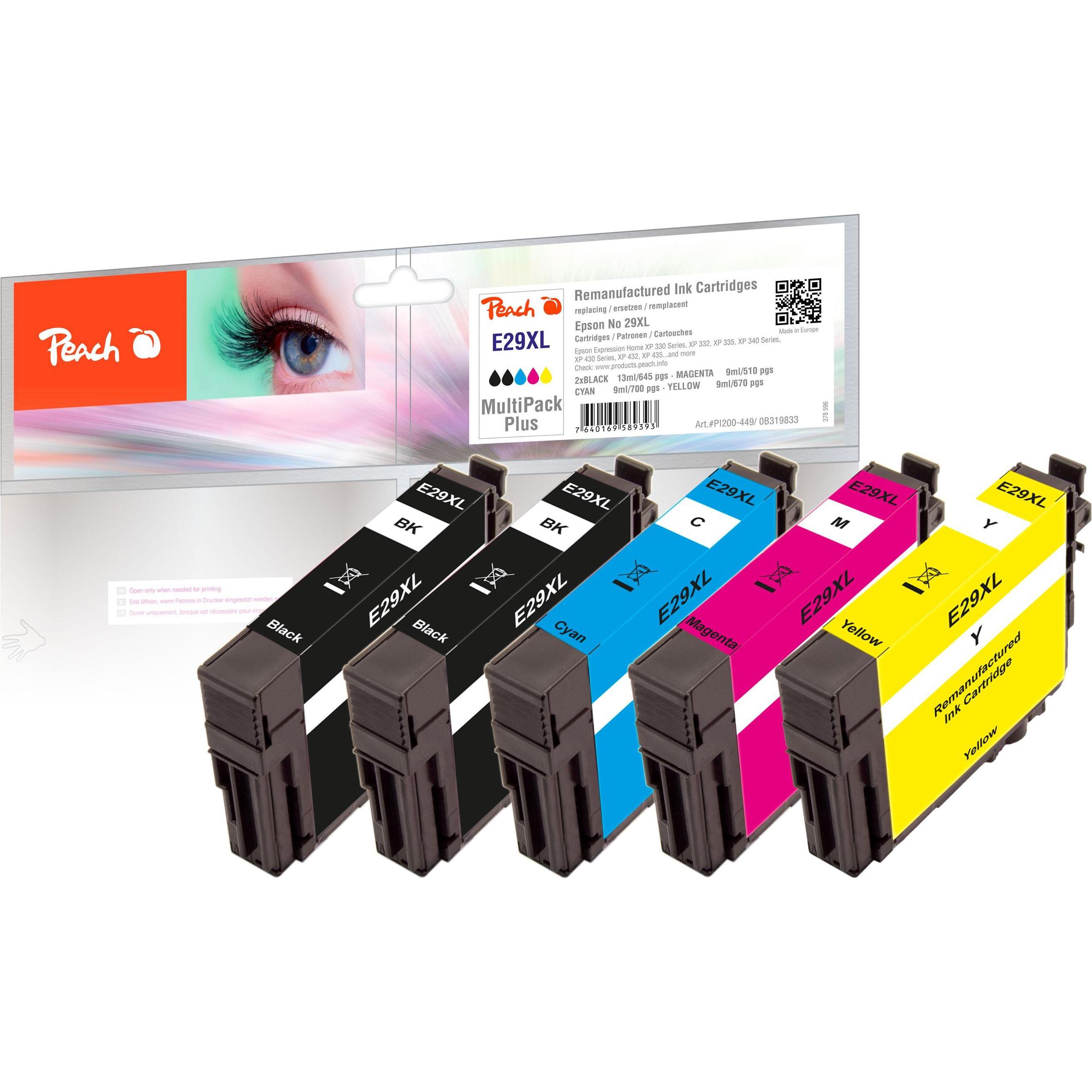 Peach Ink No. 29XL Multi-Plus Black/Cyan/Magenta/Yellow - Galaxus
