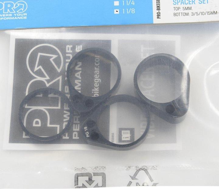 PRO Bike Gear Vibe Spacerset 1 1/8" Top 5mm unten 3,5,10,15mm - Galaxus