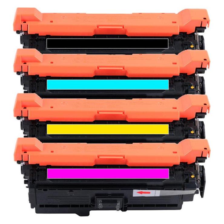 Hermex Compatible HP 504A CE250A CE251A CE252A CE253A Toner 4 pieces ...