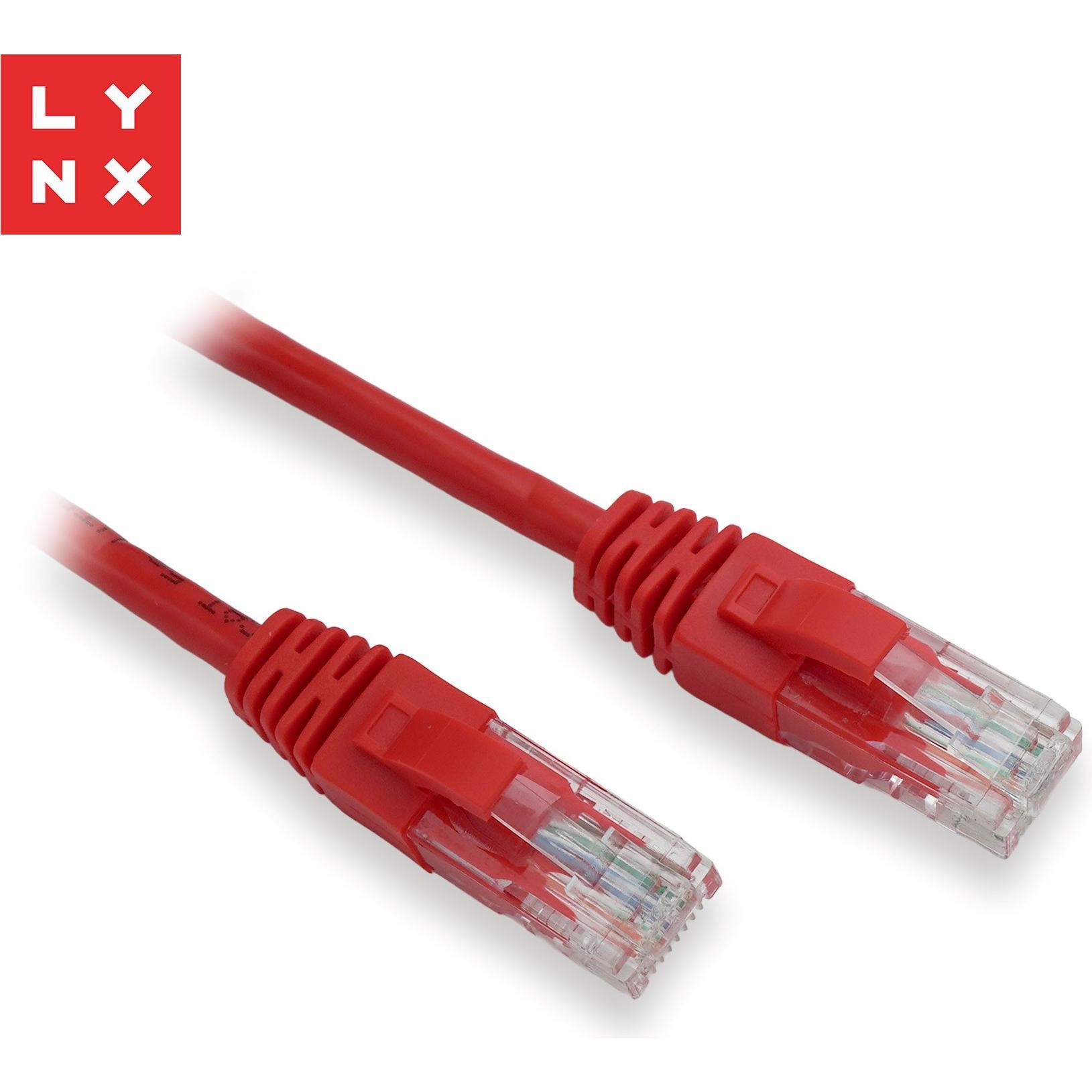 Lynx Cs LYNX UTP patch kabel Cat5e, PVC, CCA, 0,1m, červený (balení ...