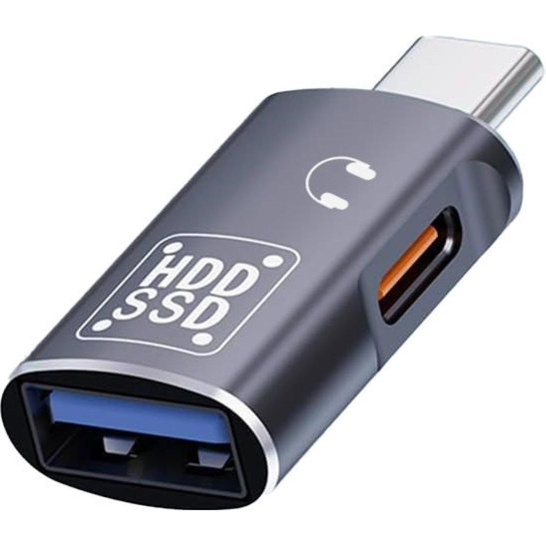 PowerGuard 2-in-1-Connect OTG USB-C 3.0 Adapter & USB-C Headphone ...