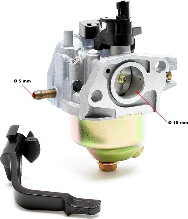 Wiltec Benzinmotor 6,5 PS Ersatzteil Vergaser Benzin Motor