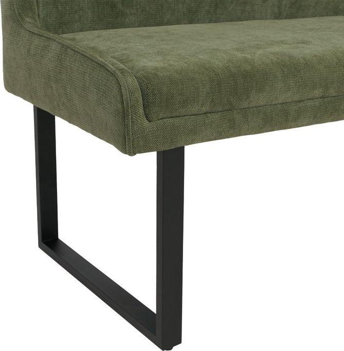 Mendler Eckbank HWC-O81, Öko-Tex (310g/m²) Chenille Stoff/Textil Metall 210x159cm – grün - Galaxus