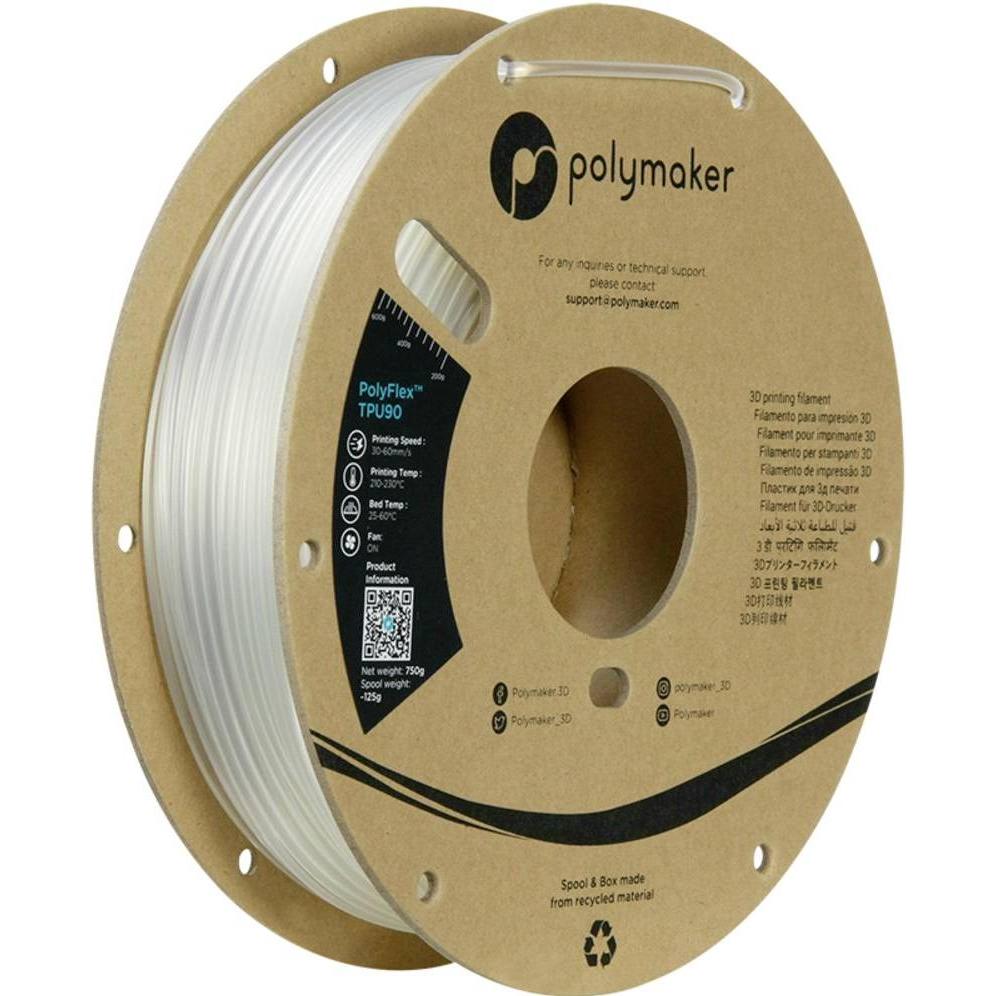 Polymaker PolyFlex TPU90 2.85 mm 0.75 kg Clear - Shore Härte 90A - Galaxus