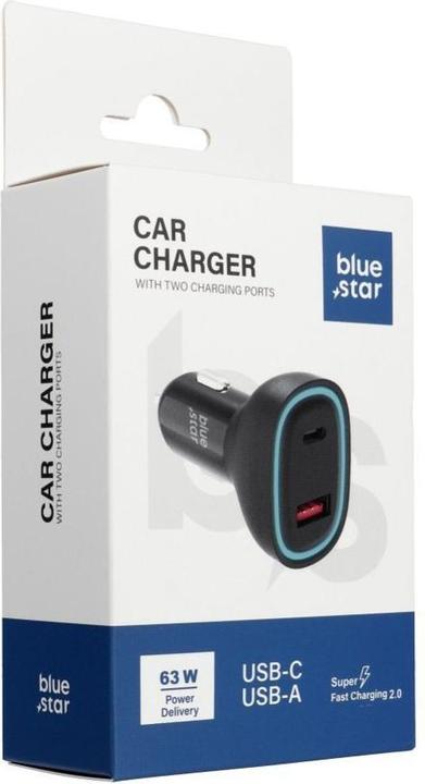Blue Star Premier Auto charger Blue Star BLUE STAR car charger 3A 63W ...