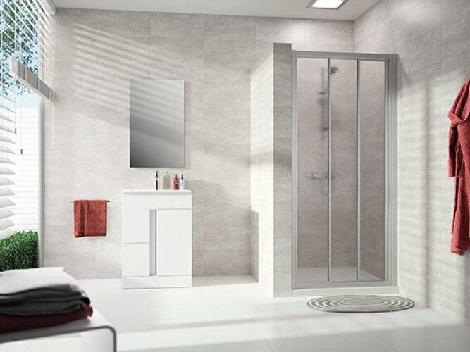 Hüppe Alpha 2 sliding door, 2-part, with fixed segment, 750x1900mm ...