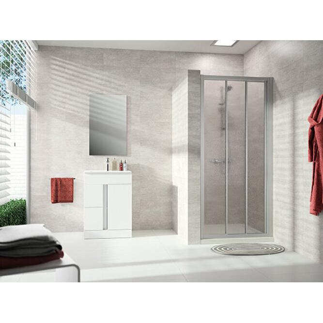 Hüppe Alpha 2 sliding door, 2-part, with fixed segment, 750x1900mm ...