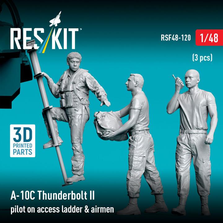 ResKit A-10C Thunderbolt II pilot on access ladder & airmen (3 pcs) (3D ...