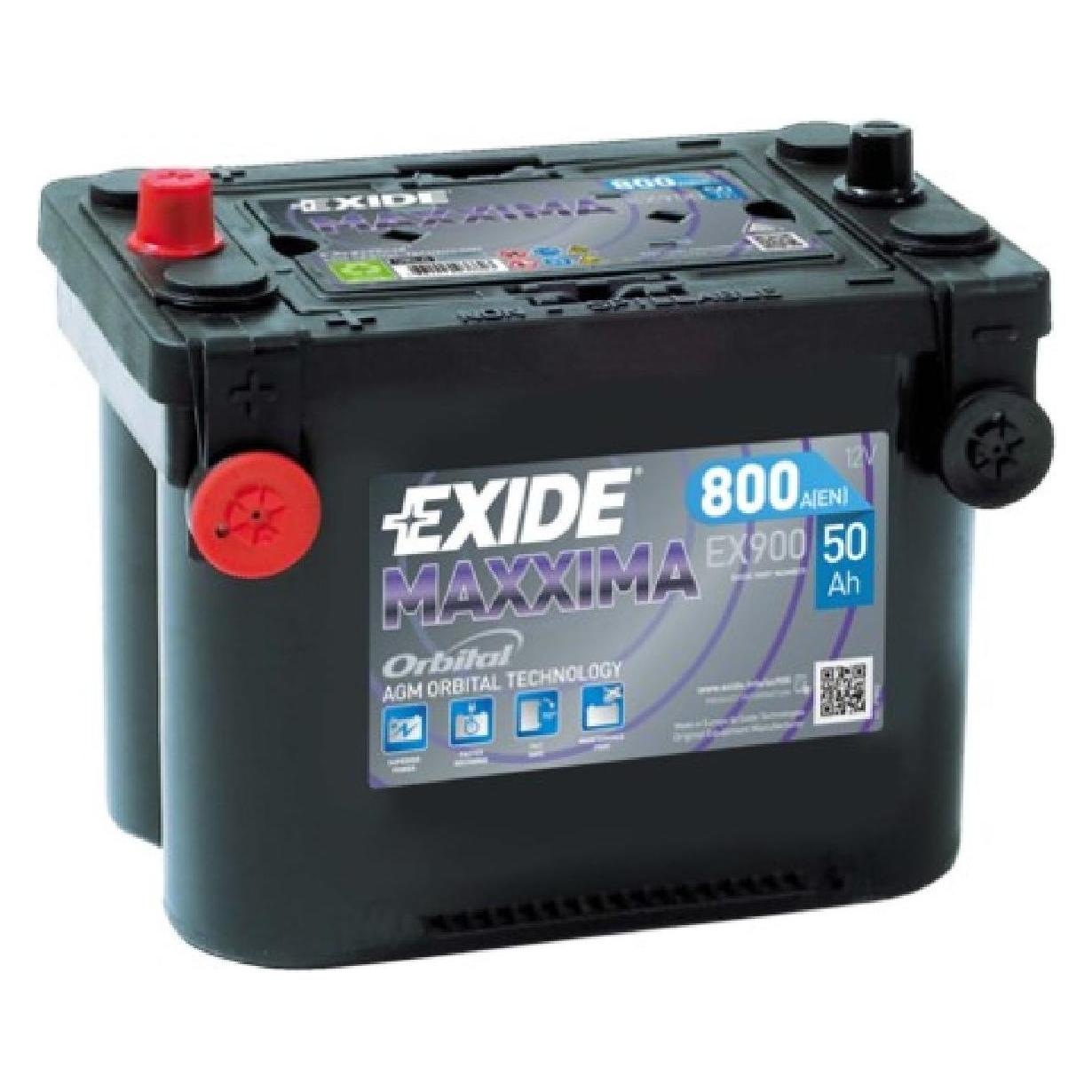 Exide AGM Dual Starter- und Versorgungsbatterie 12V 50Ah 800A