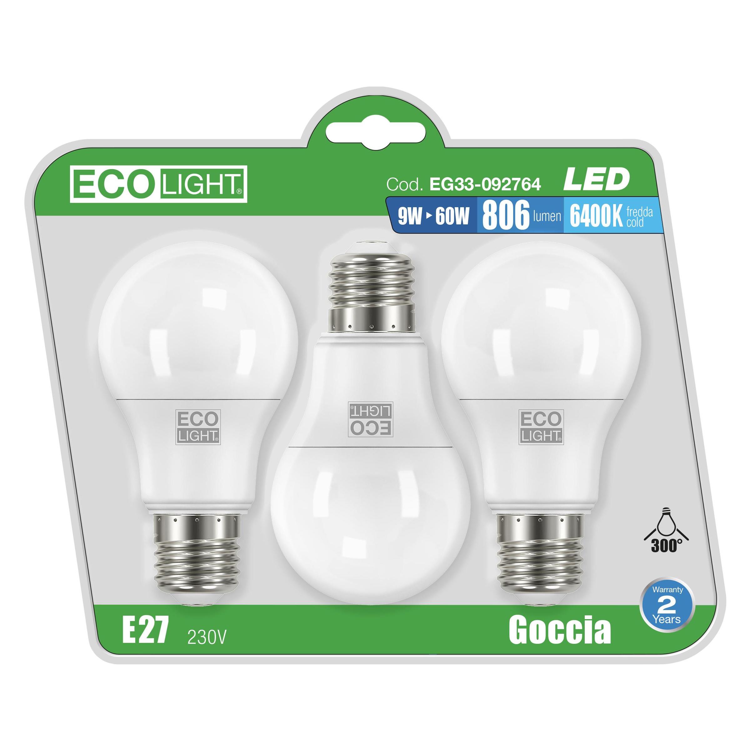 Generic CENTURY Ecolight LED-Tropfenbirne 8.8W E27 3PZ Kaltlicht - Digitec