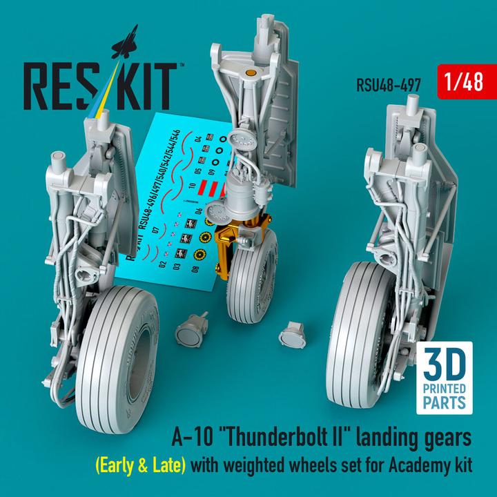ResKit A-10 Thunderbolt II landing gears (Early & Late) with weighted ...