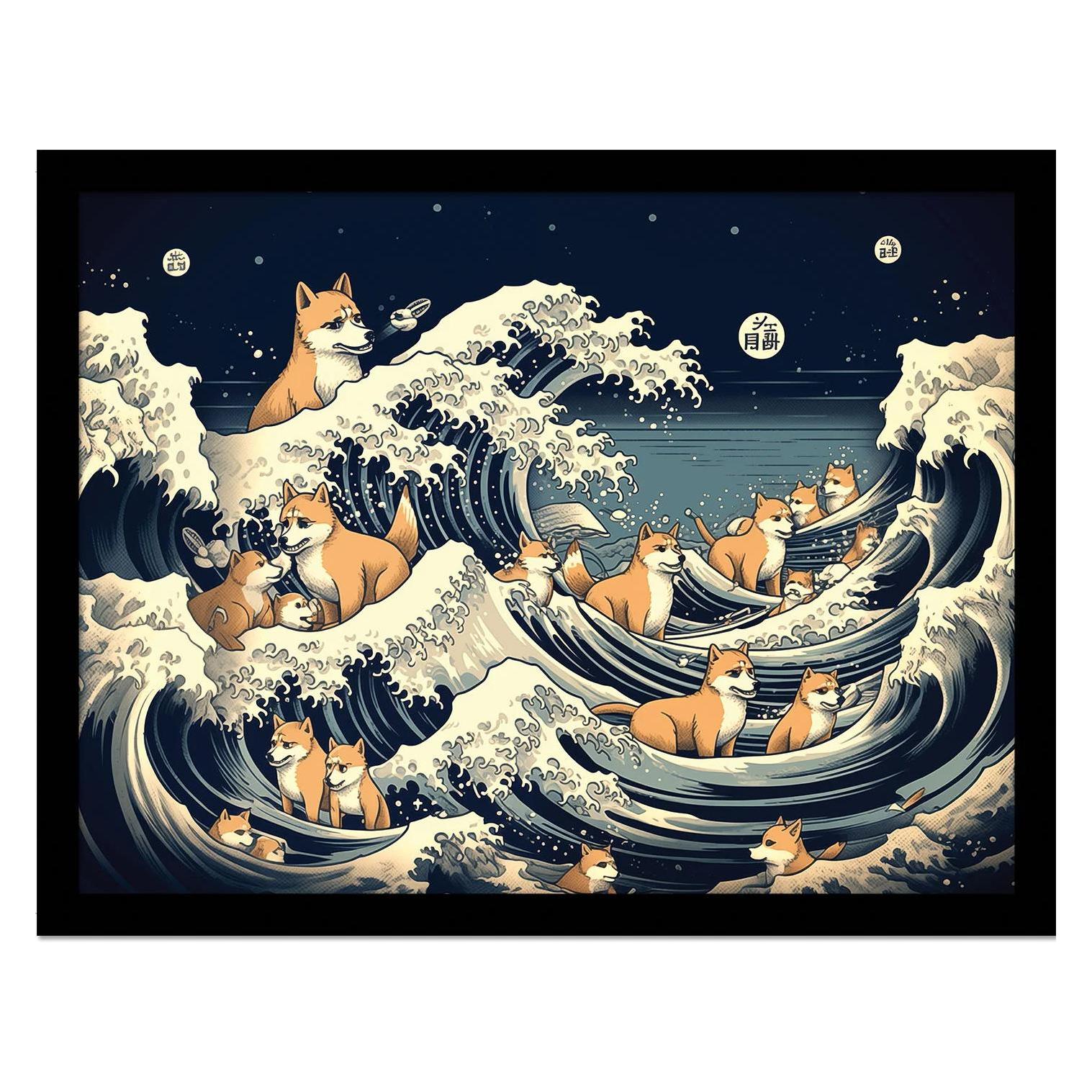 Wave Collection Gerahmtes Poster Shiba Waves - kaufen bei Galaxus
