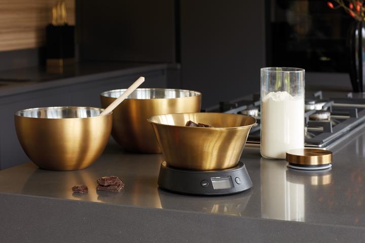 Master Class Electronic Scales with Brass Finish Bowl, 5kg, Gift Boxed ...